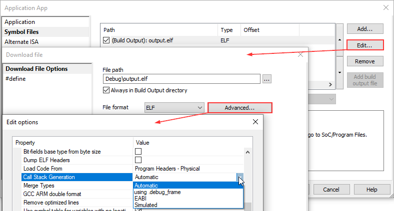 winIDEA Callstack: Issues with display - TASKING Support